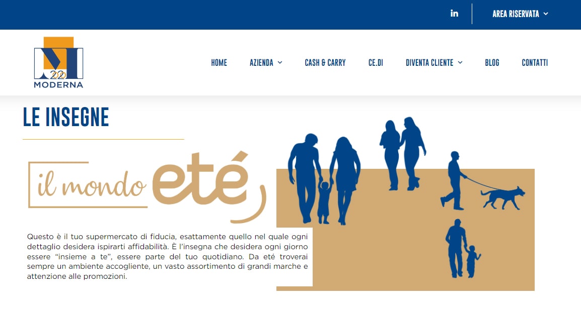 Nuovo sito web di Moderna 2020